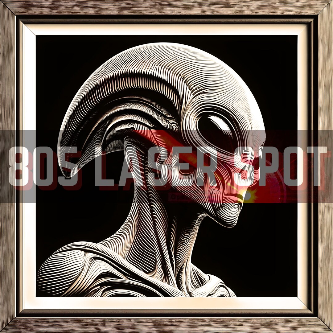 Digital Design File - Alien 5 - Glowforge - Laser Ready - Engrave - SVG ...