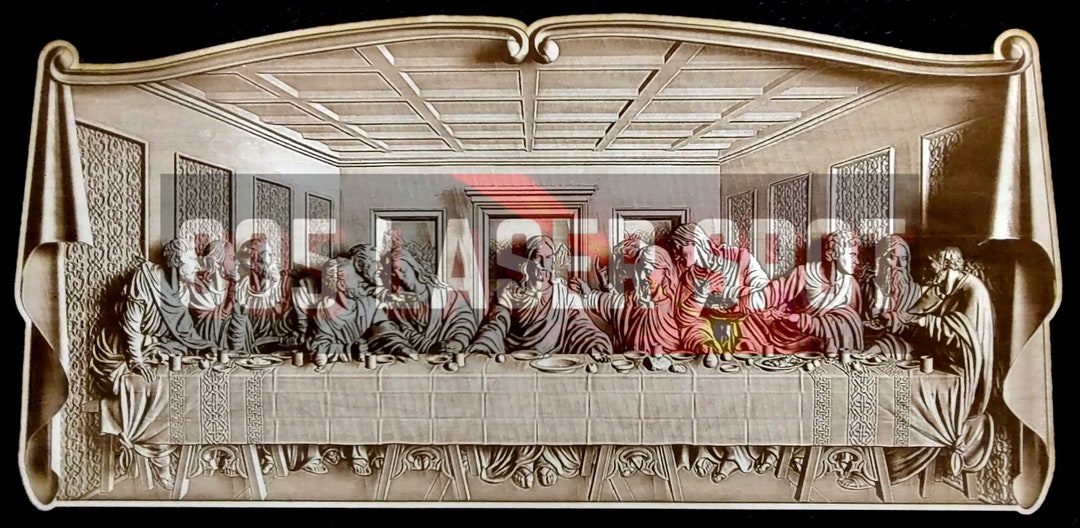 Digital Design File - Last Supper Framed 1 - Glowforge - Laser Ready ...