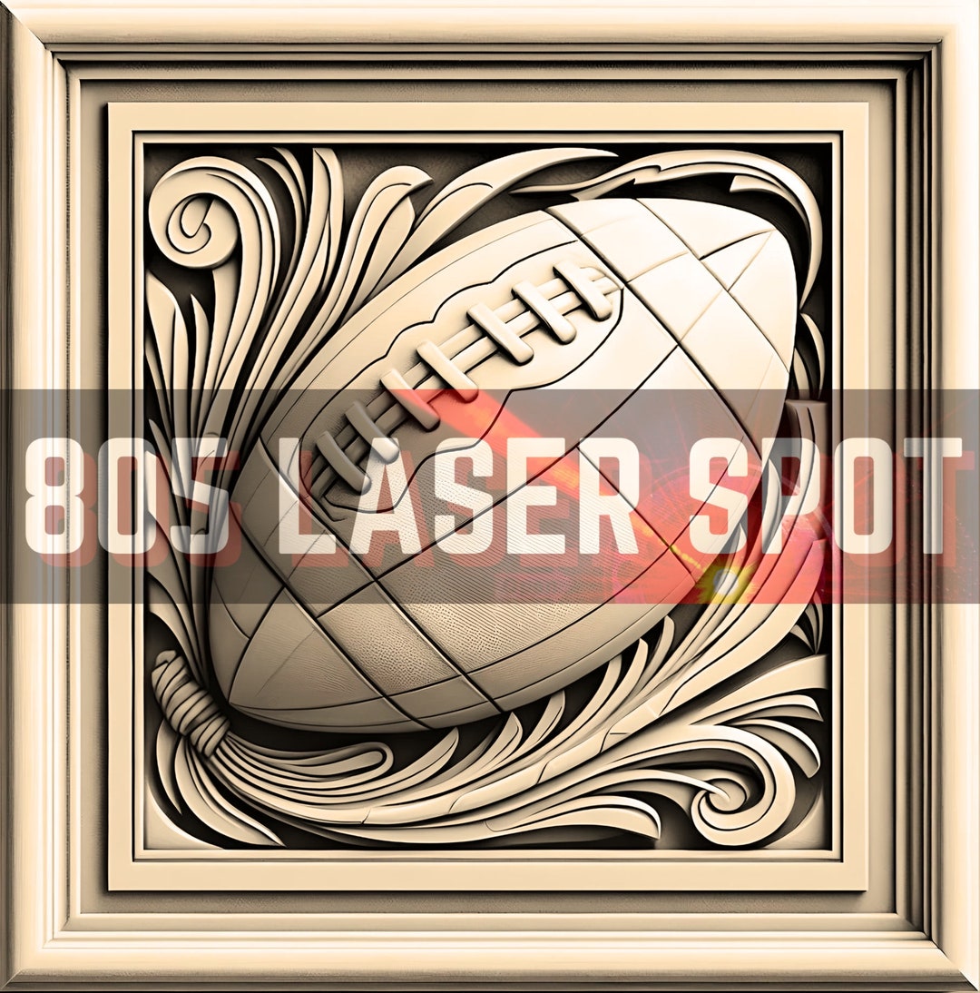 Digital Design File - Football 1 - Glowforge - Laser Ready - Engrave ...