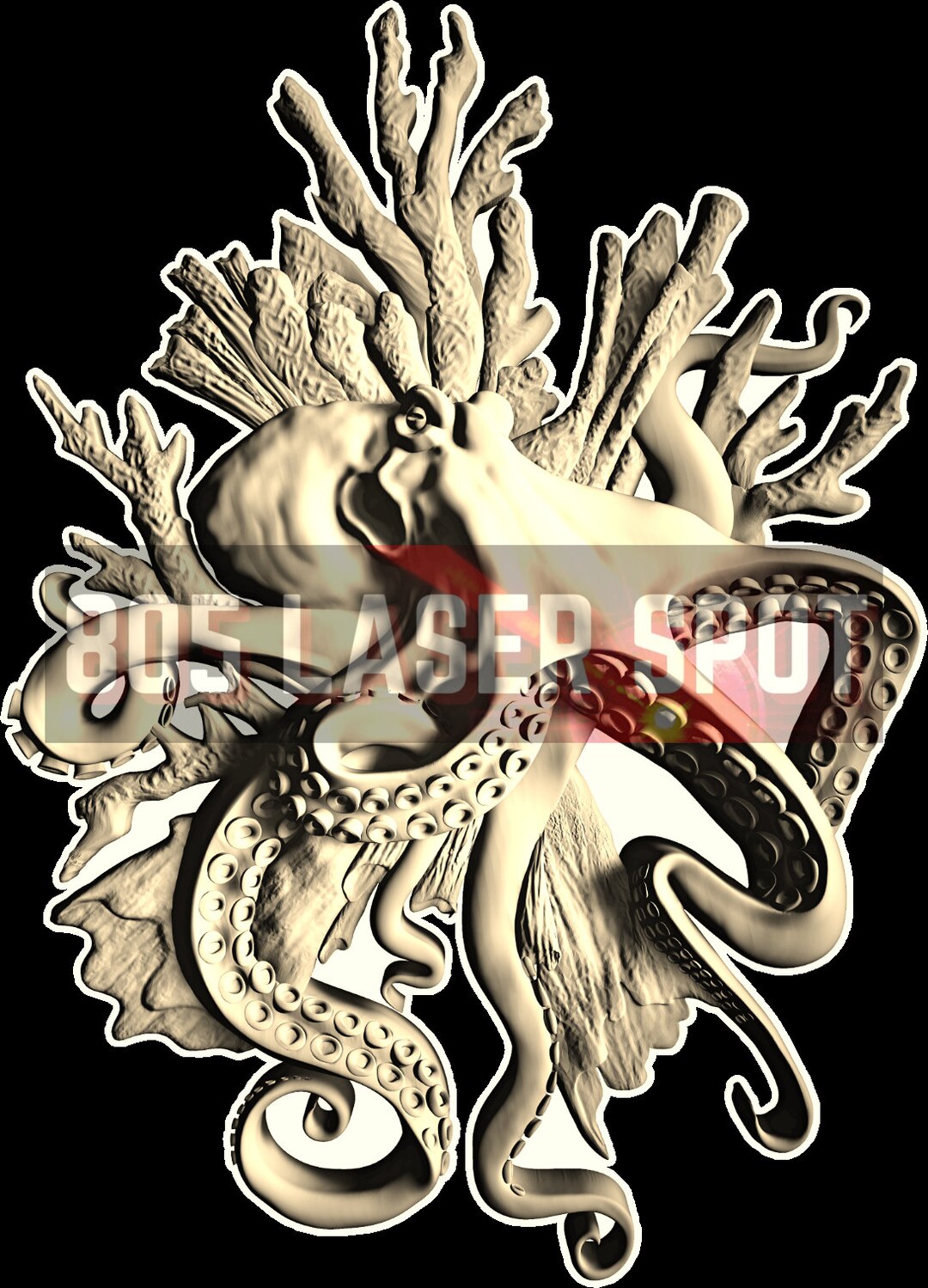 Digital Design File - Octopus - Glowforge - Laser Ready - Engrave - SVG ...
