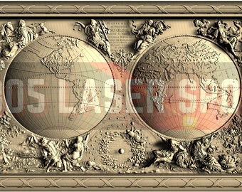 Glowforge Svg World Map - Etsy
