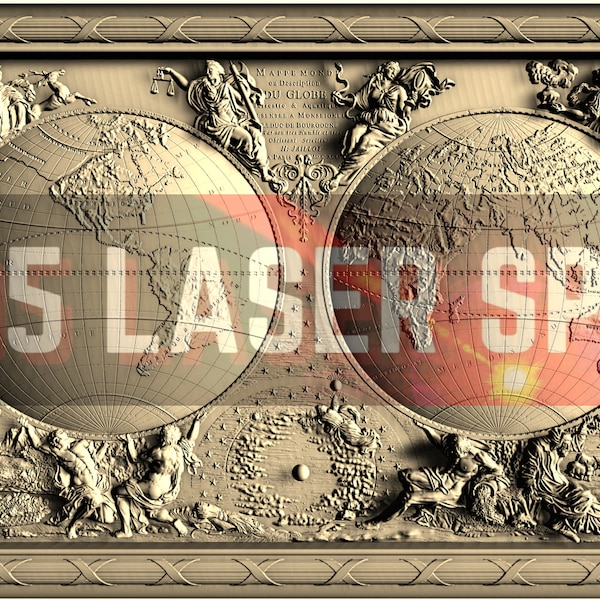 Wood World Map - Etsy