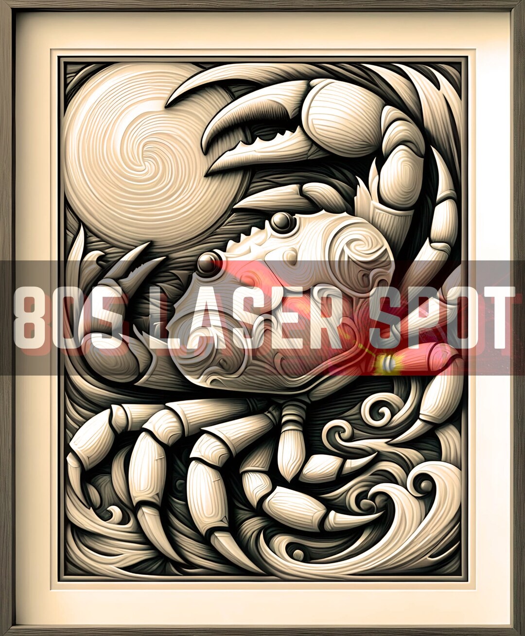 Digital Design File - Crab 3 - Glowforge - Laser Ready - Engrave - SVG ...