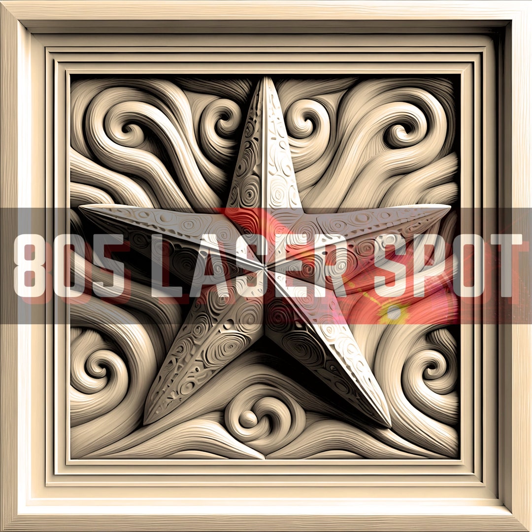 Digital Design File - Starfish 3 - Glowforge - Laser Ready - Engrave ...