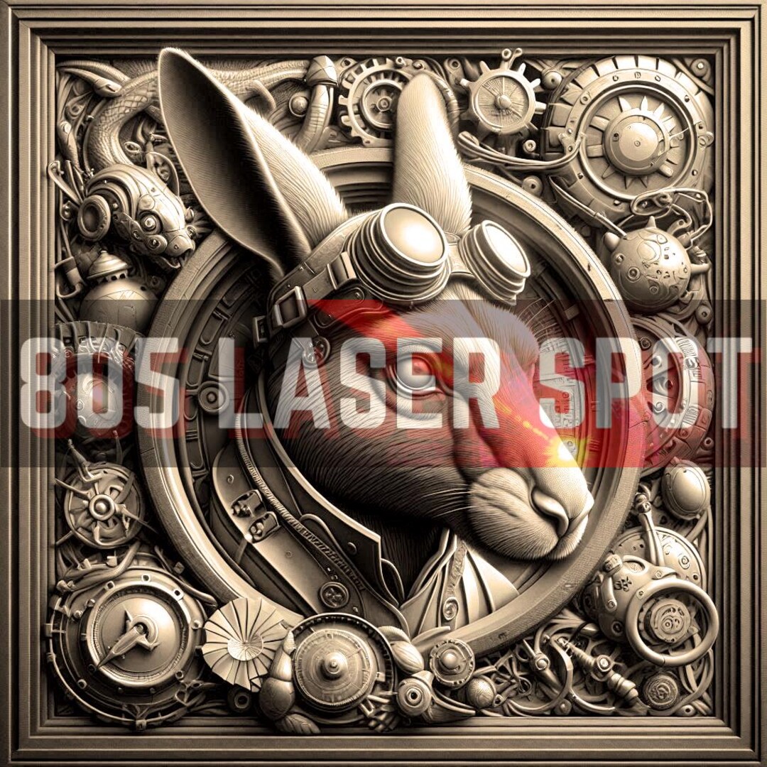 Digital Design File - Steampunk Kangaroo 3 - Glowforge - Laser Ready ...