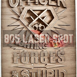 Digital Design File - Correctional Officer Plaque - Glowforge - Laser ...