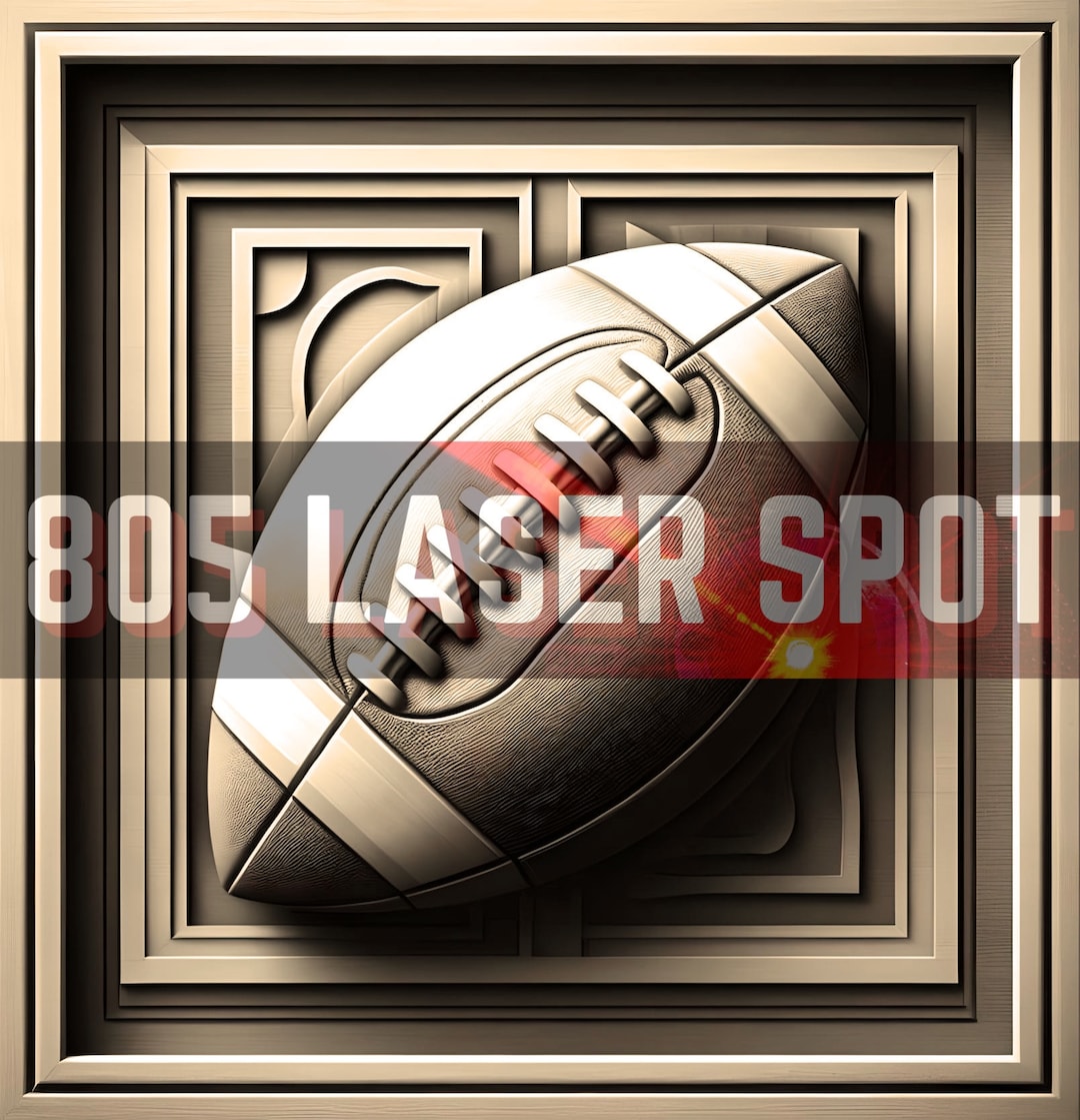 Digital Design File - Football 4 - Glowforge - Laser Ready - Engrave ...