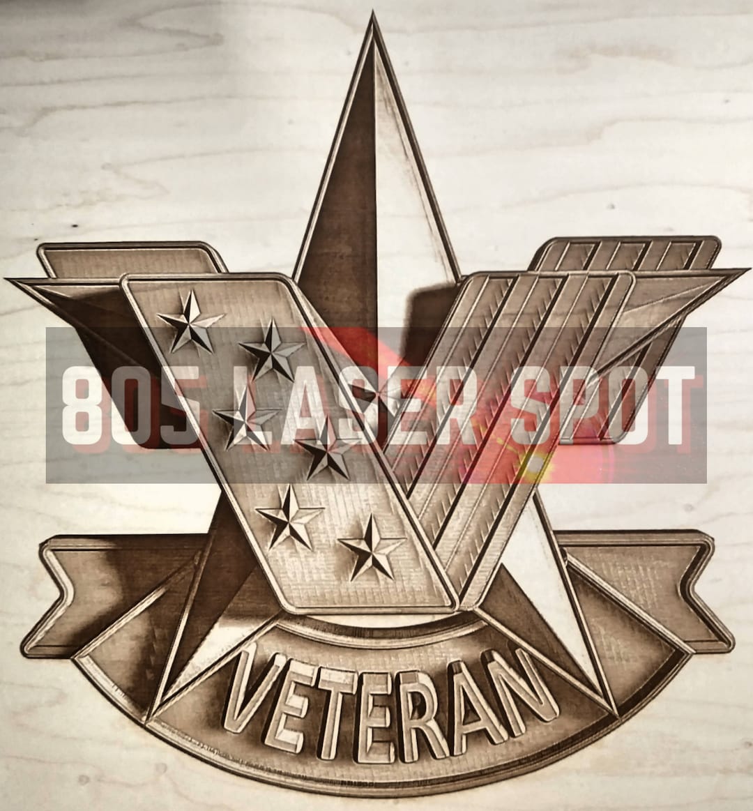 Digital Design File - US Army Veteran - Glowforge - Laser Ready ...