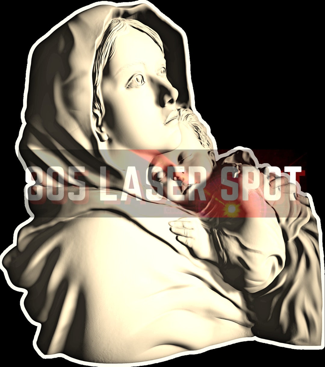 Digital Design File - Icon Madonna in Public - Glowforge - Laser Ready ...