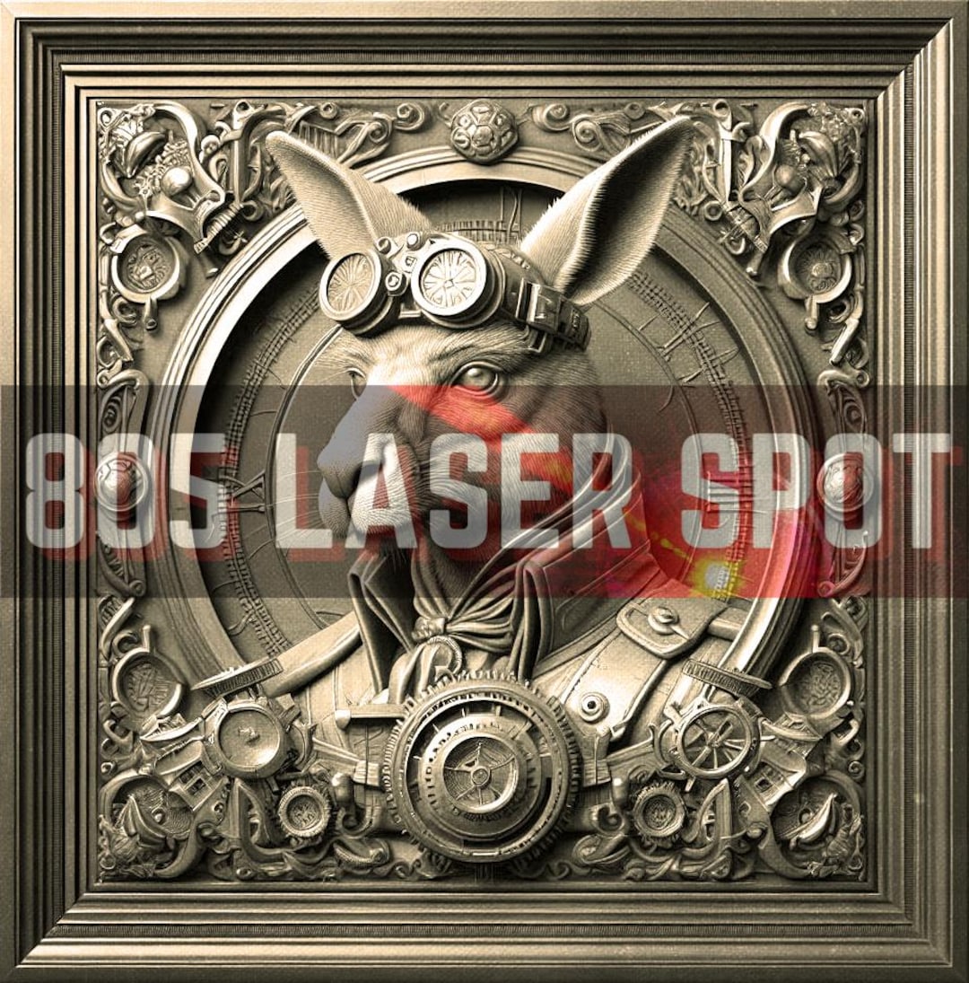 Digital Design File - Steampunk Kangaroo 4 - Glowforge - Laser Ready ...