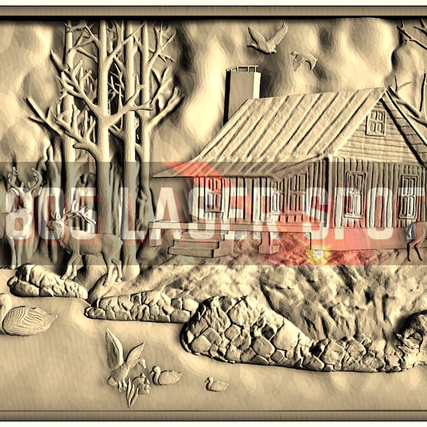 Log Cabin Laser Cut Svg - Etsy