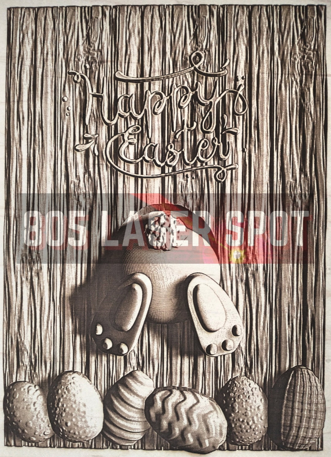 Digital Design File - Happy Easter - Glowforge - Laser Ready - Engrave ...