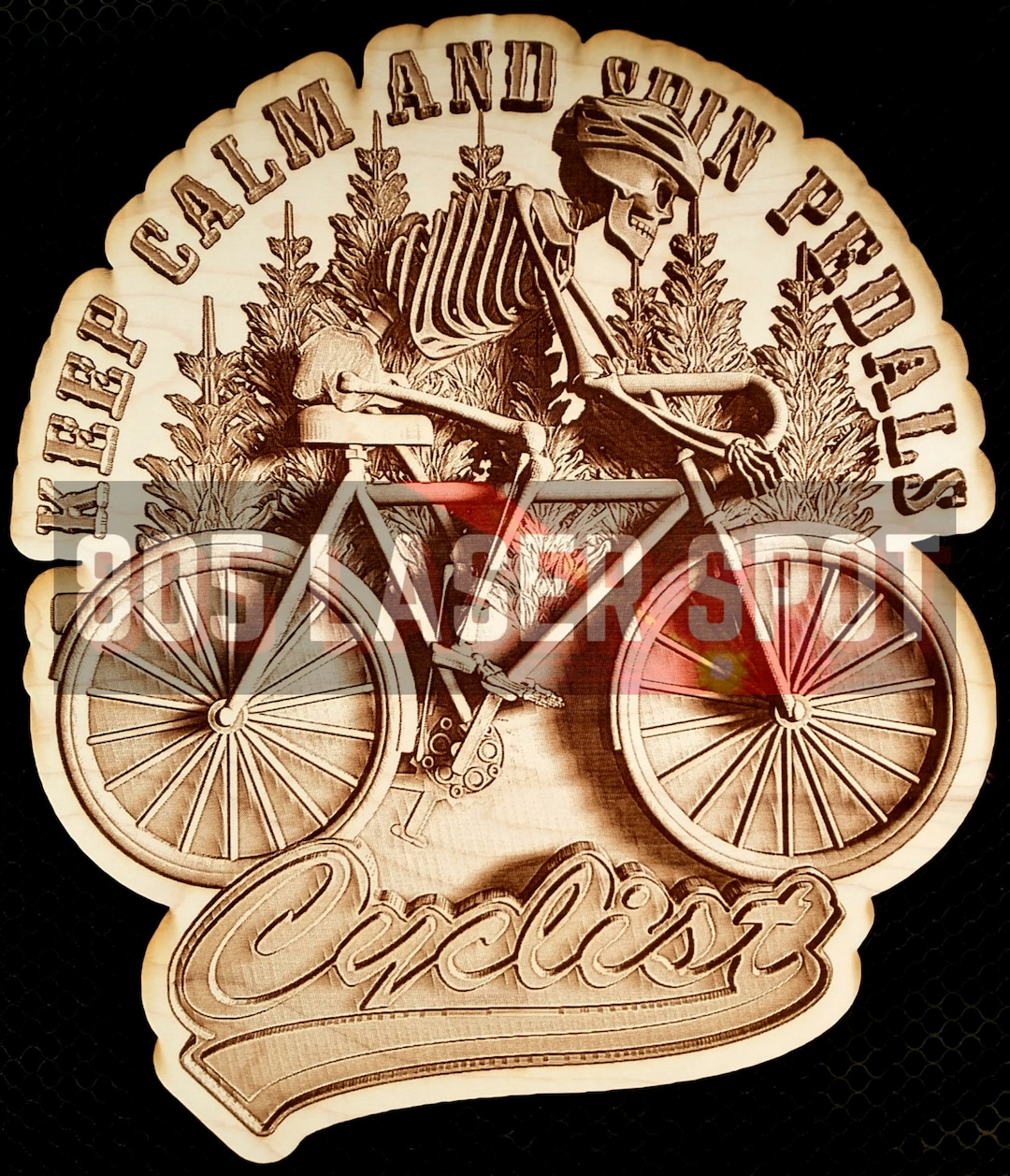 Digital Design File - Cyclist - Glowforge - Laser Ready - Engrave - SVG ...