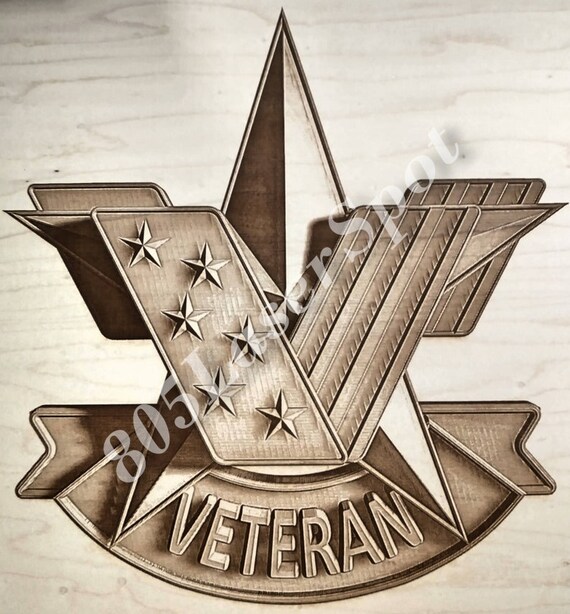 Digital Design File US Army Veteran Glowforge Laser | Etsy