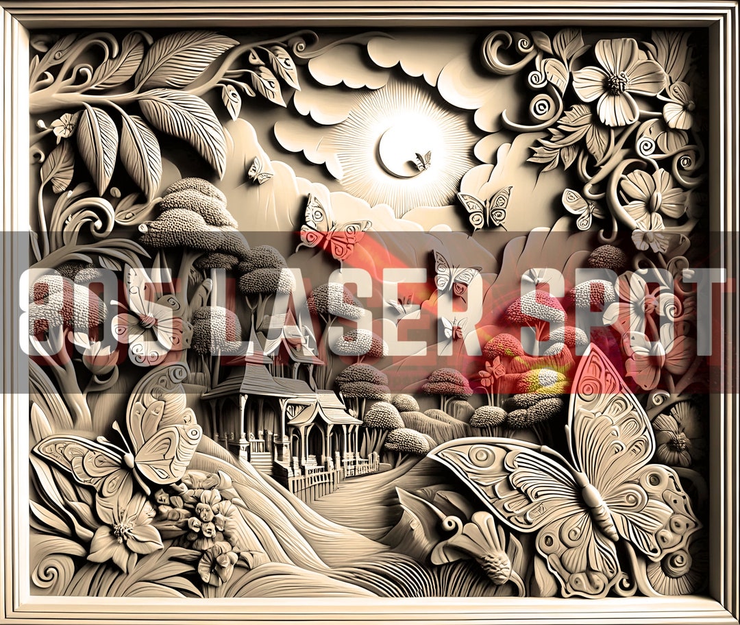 Digital Design File - Butterfly 1 - Glowforge - Laser Ready - Engrave ...