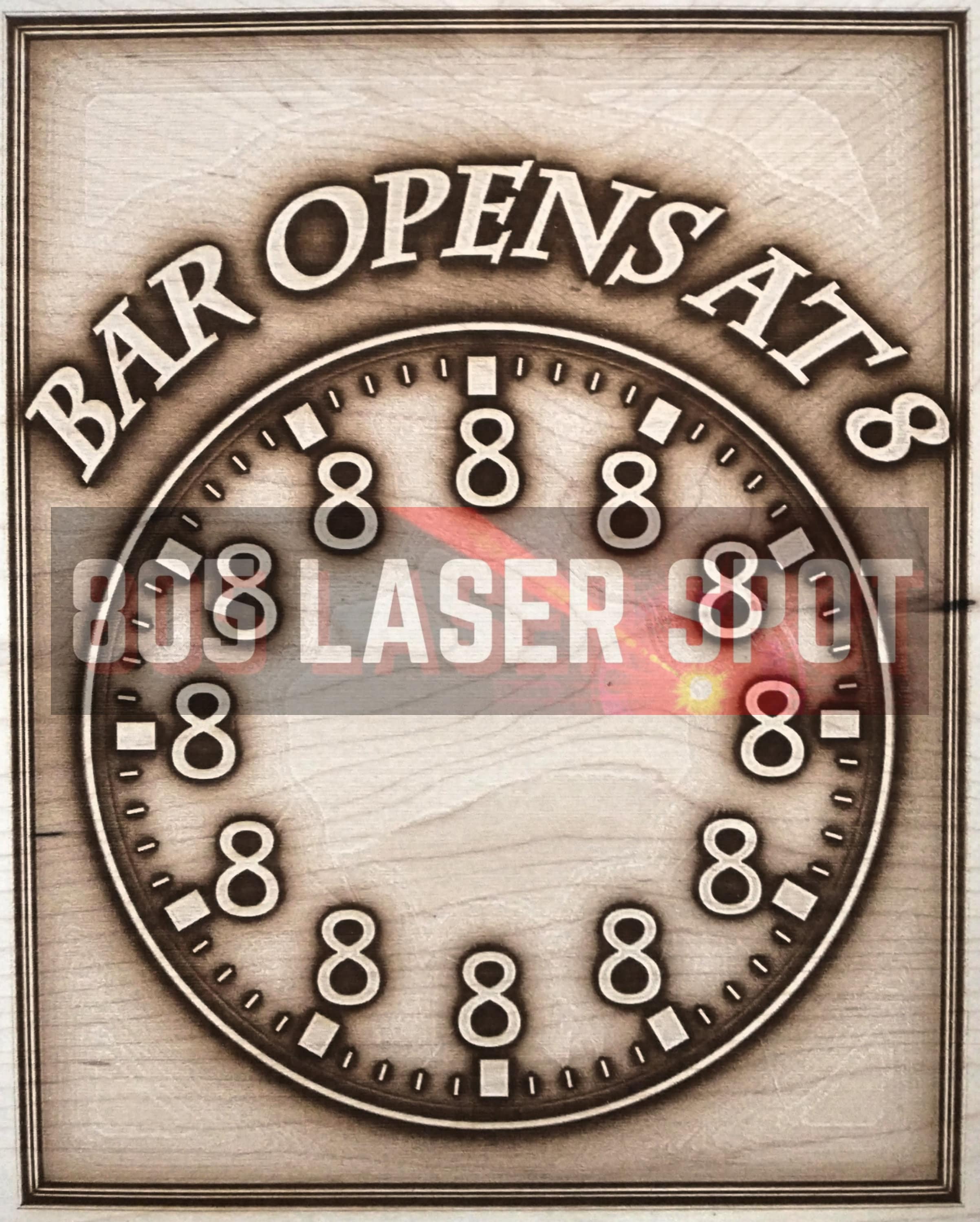Digital Design File Bar Clock Glowforge Laser Ready - Etsy