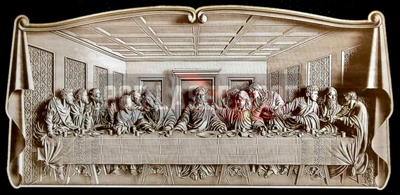 Digital Design File Last Supper Framed 1 Glowforge Laser - Etsy