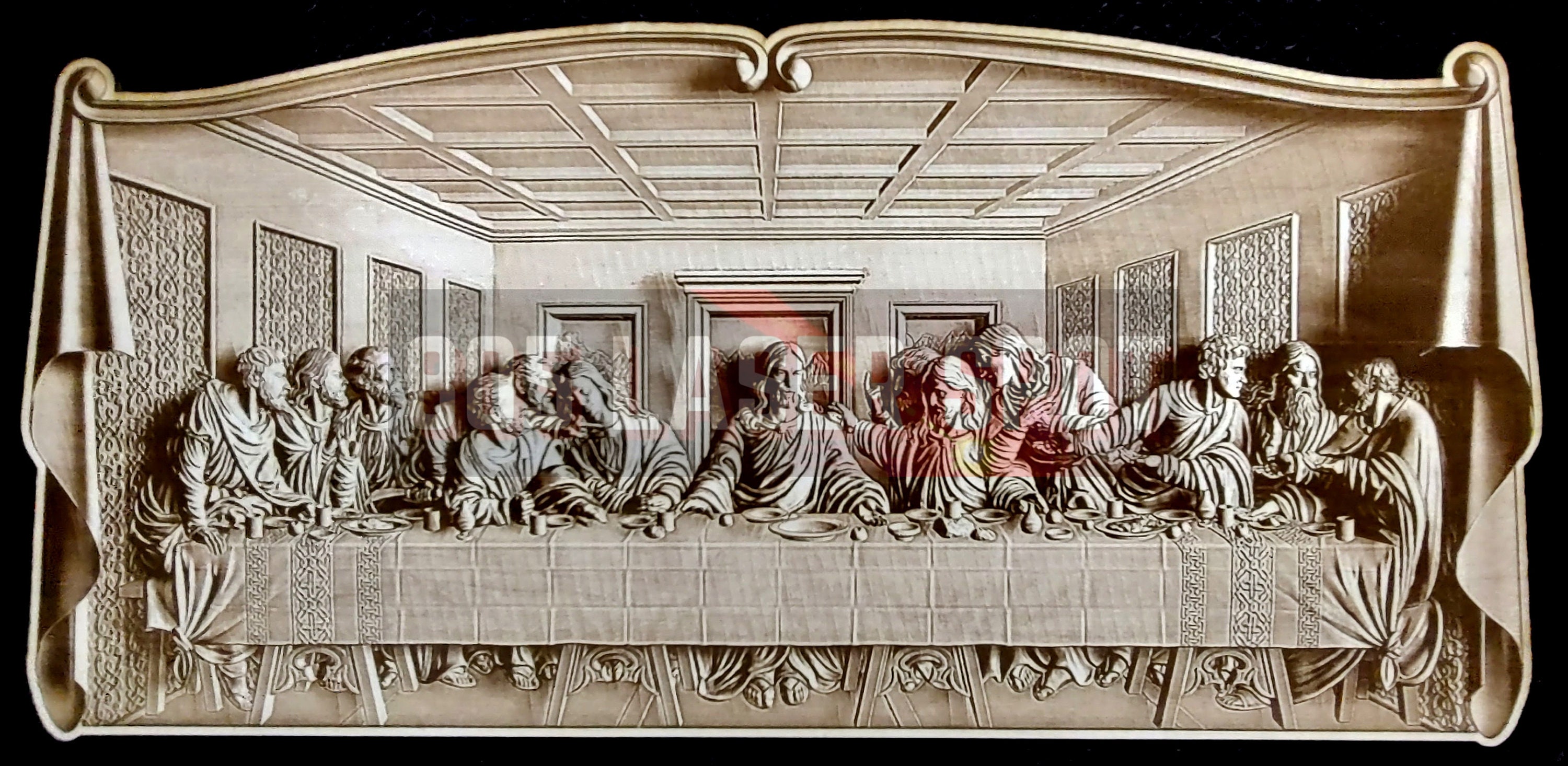 Digital Design File Last Supper Framed 1 Glowforge Laser - Etsy
