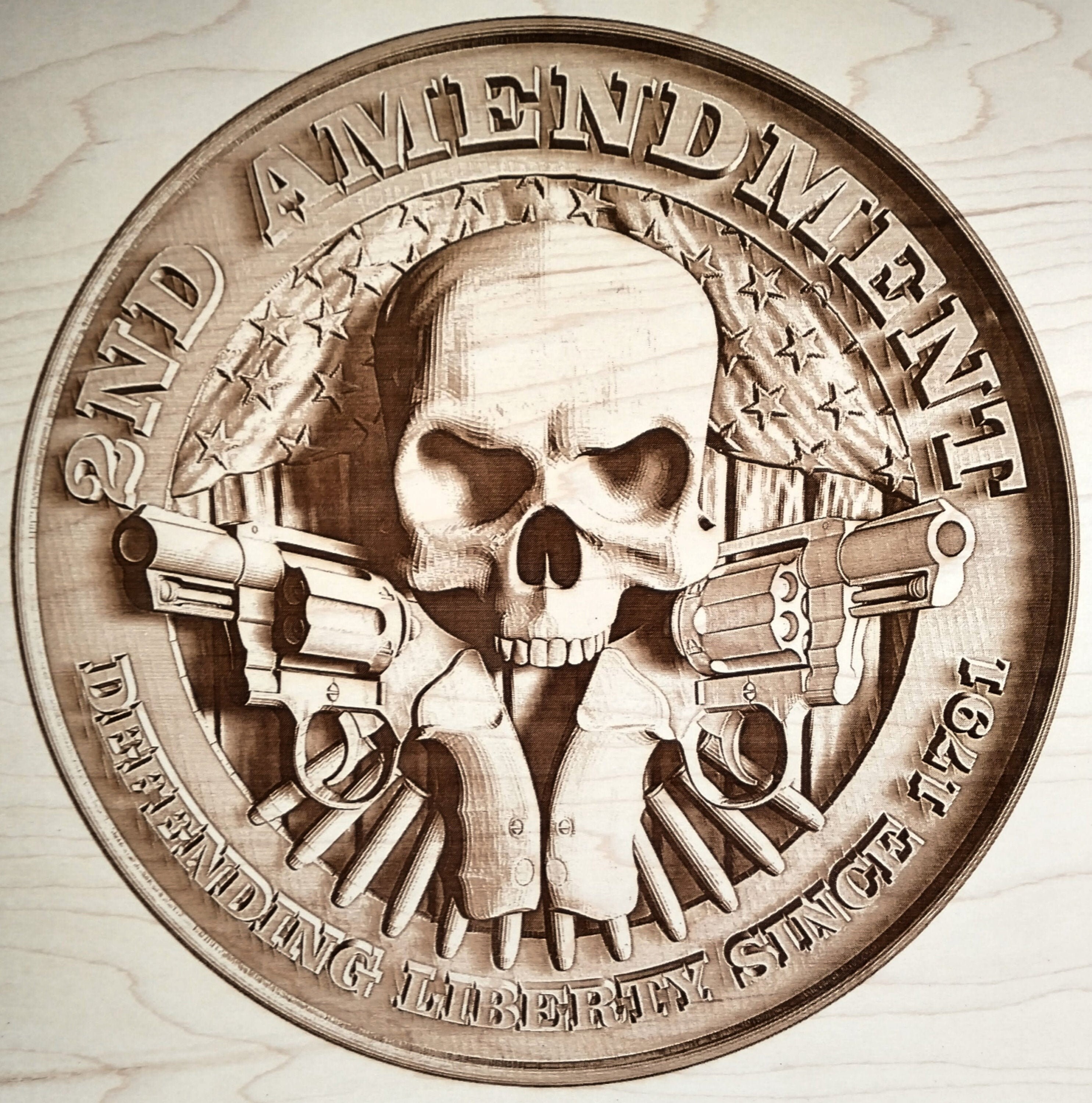 Digital Design File 2nd Amendment Plaque Glowforge Laser | Etsy