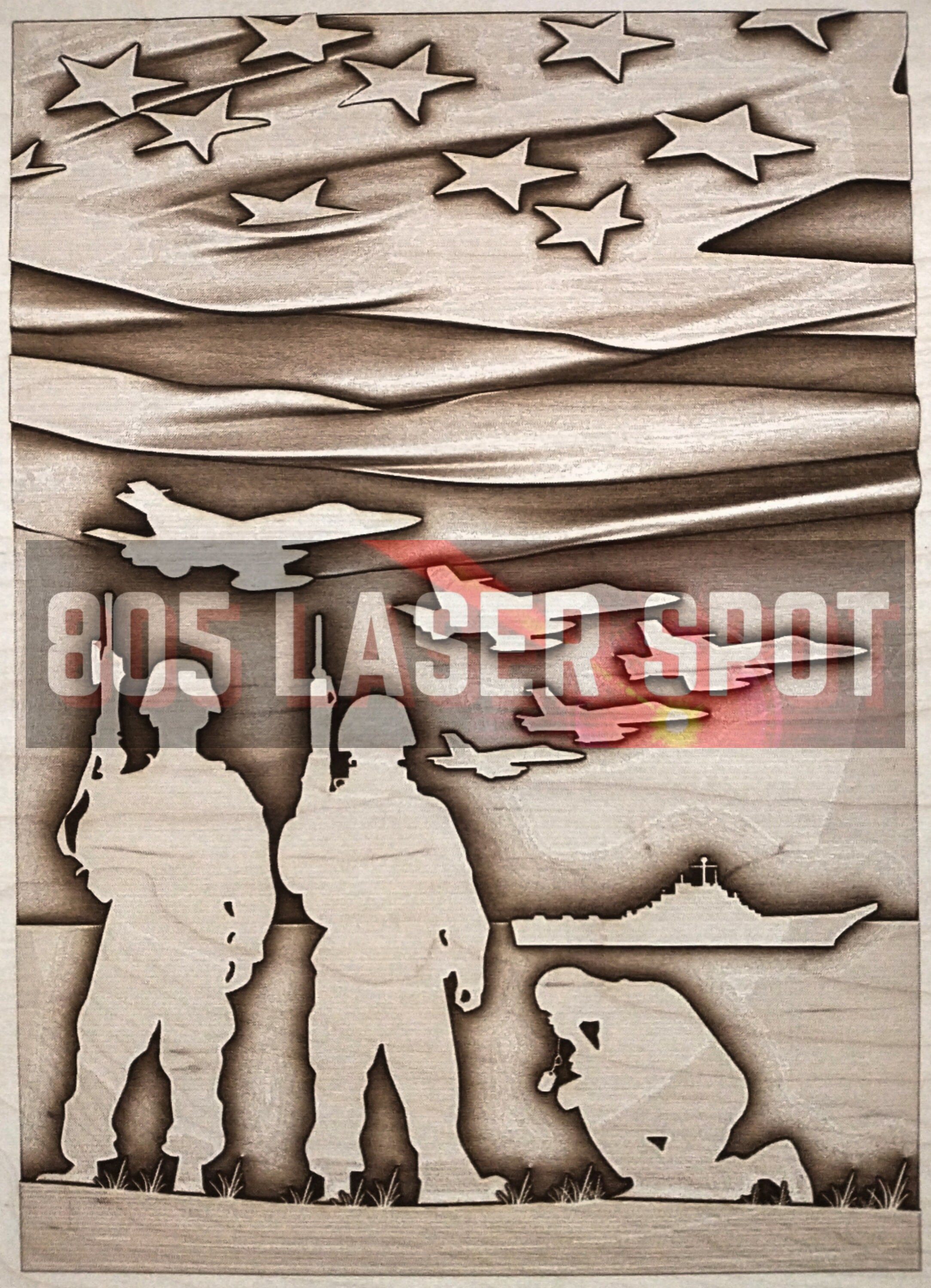 Digital Design File American Soldiers Glowforge Laser - Etsy