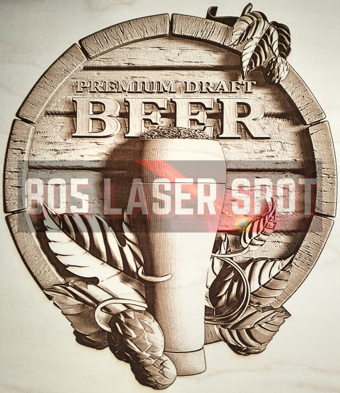 Digital Design File - Beer Sign - Glowforge - Laser Ready - Engrave ...