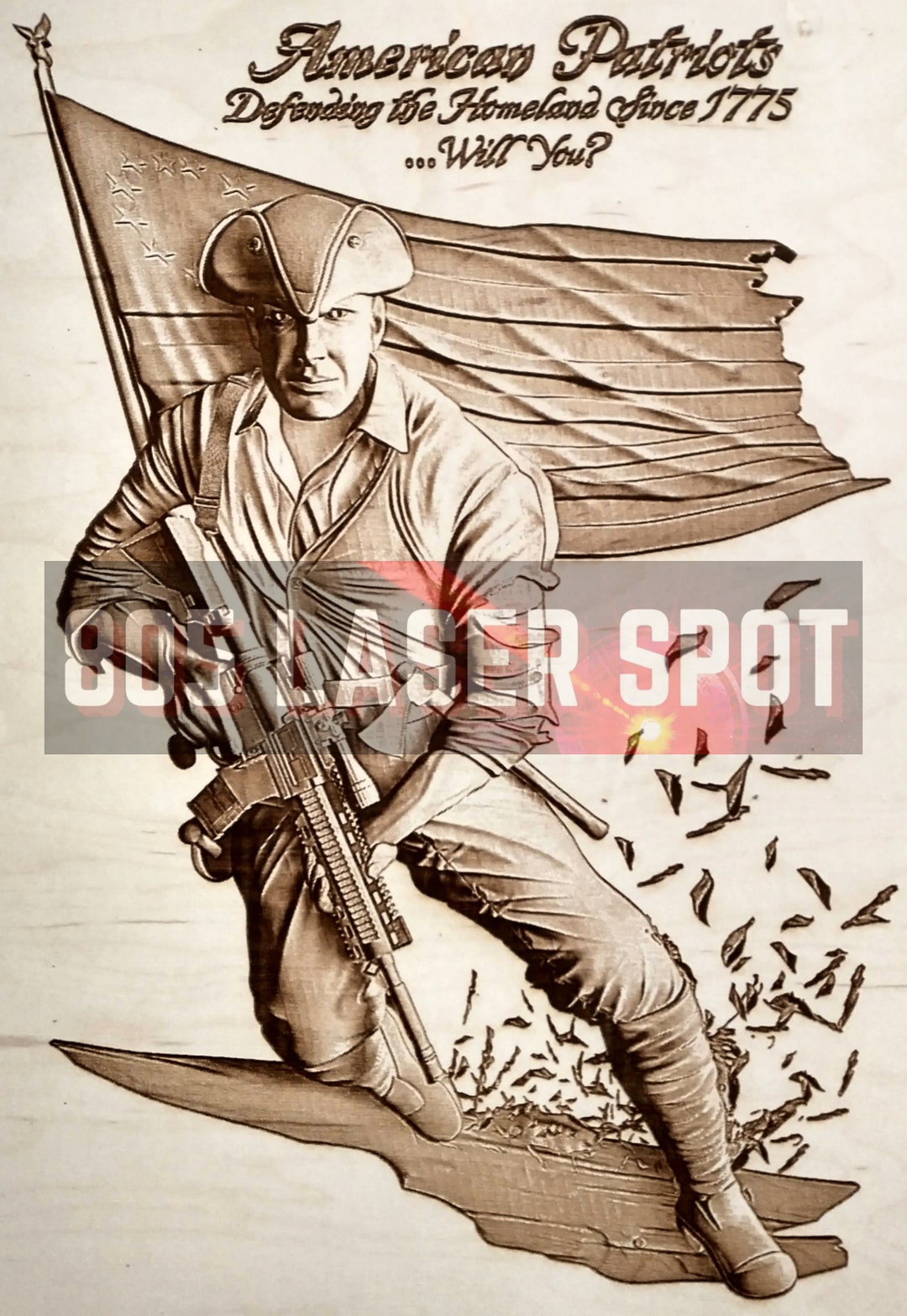 Digital Design File - American Patriot - Glowforge - Laser Ready ...