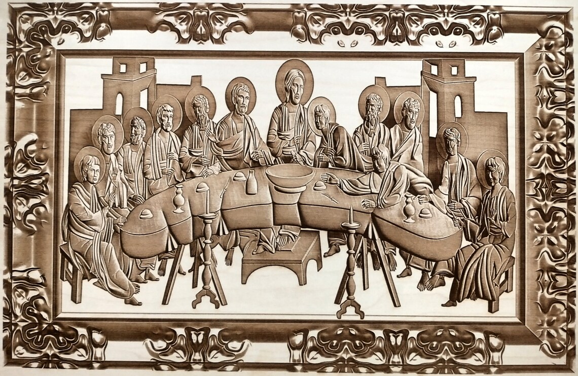Digital Design File The Last Supper Glowforge Laser | Etsy