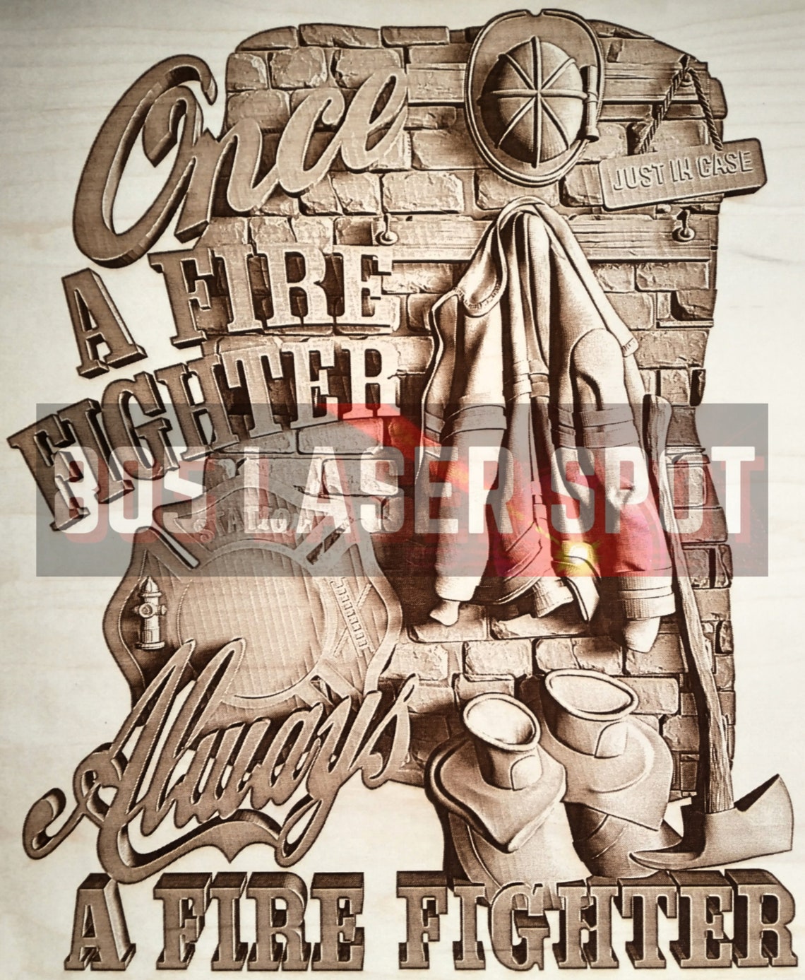 Digital Design File Always A Firefighter Glowforge Laser - Etsy