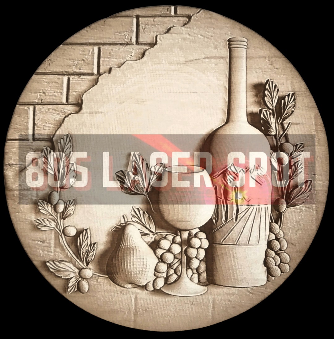 Digital Design File - Wine Sign - Glowforge - Laser Ready - Engrave ...