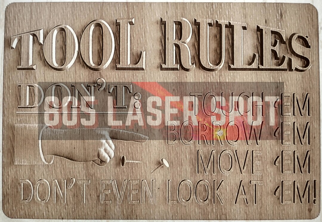 Digital Design File - Tool Rules - Glowforge - Laser Ready - Engrave ...