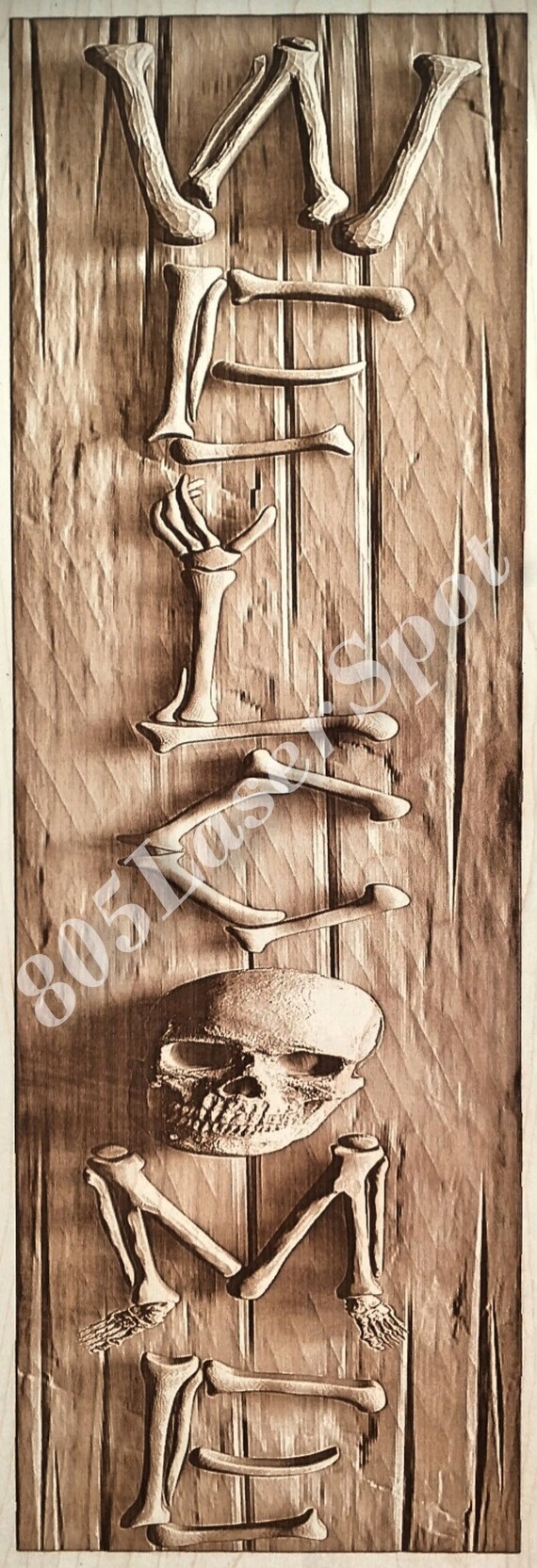 Digital Design File Skeleton Welcome Sign Glowforge - Etsy
