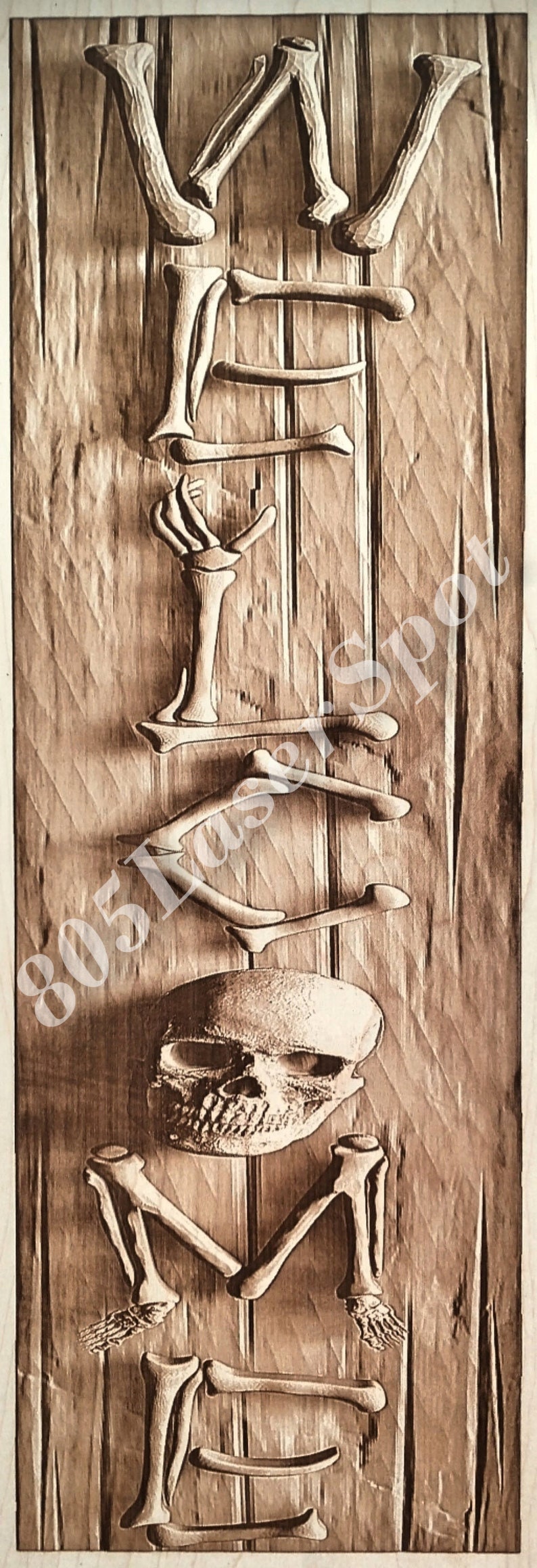 Digital Design File Skeleton Welcome Sign Glowforge - Etsy