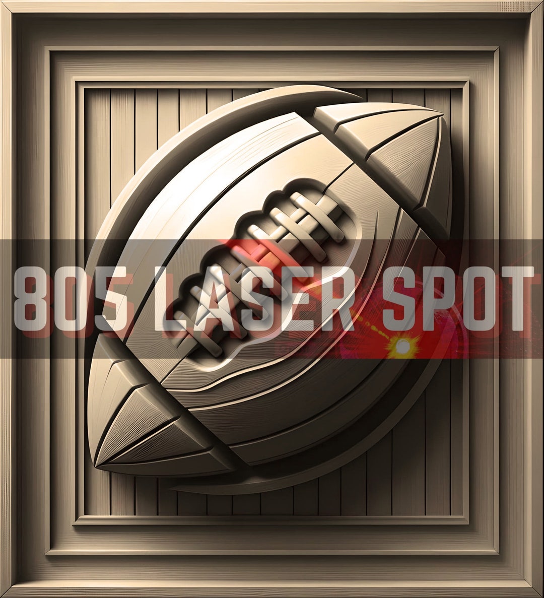Digital Design File - Football 2 - Glowforge - Laser Ready - Engrave ...