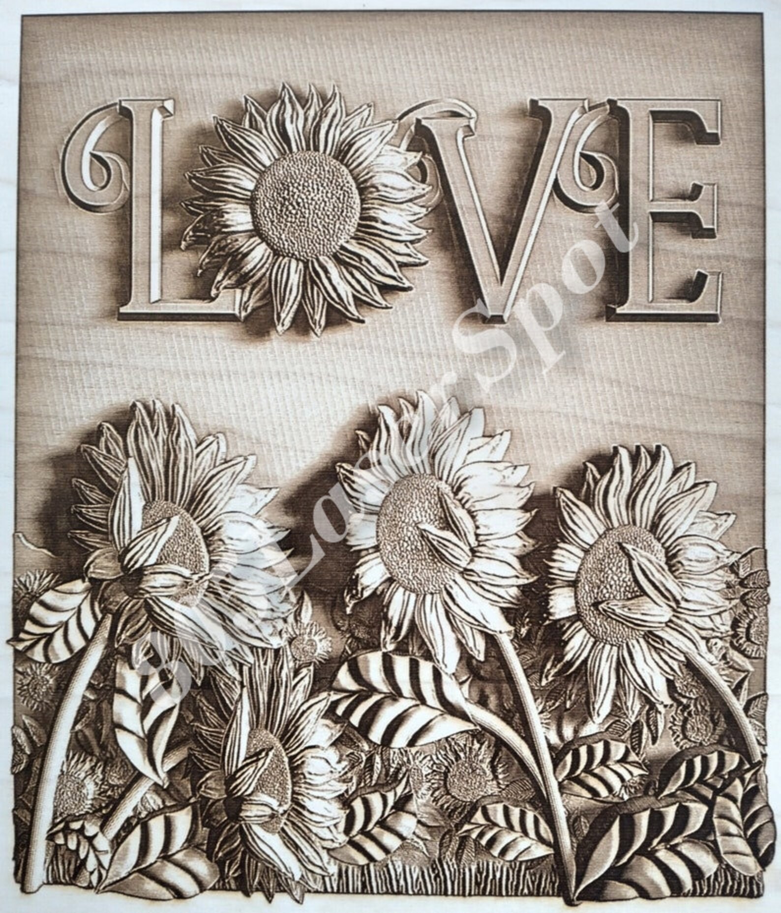 Digital Design File Love Flowers Glowforge Laser Ready - Etsy