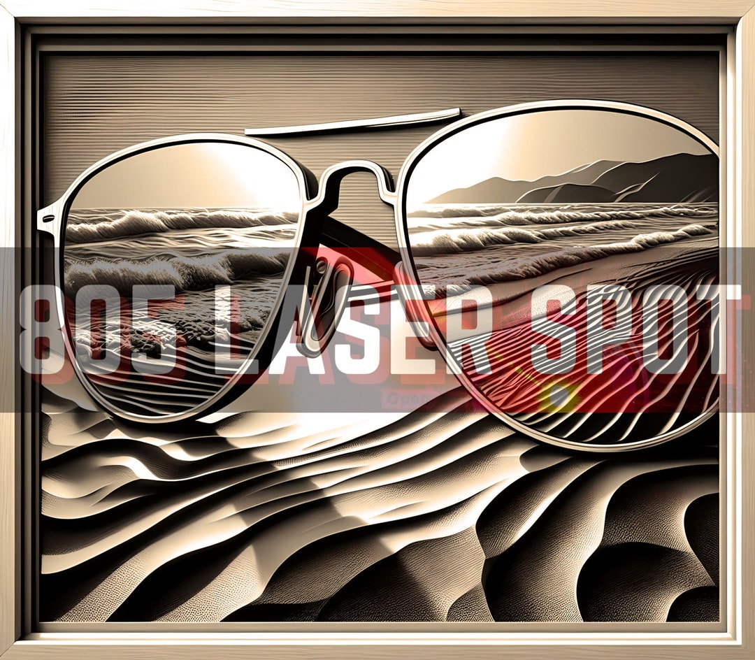 Digital Design File - Beach 1 - Glowforge - Laser Ready - Engrave - SVG ...