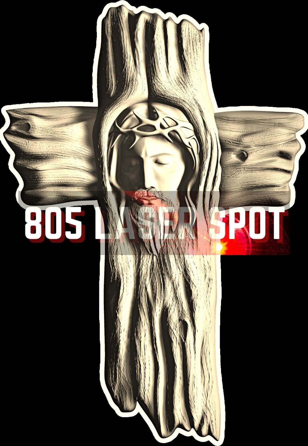 Digital Design File - Wood Cross Jesus 2 - Glowforge - Laser Ready ...