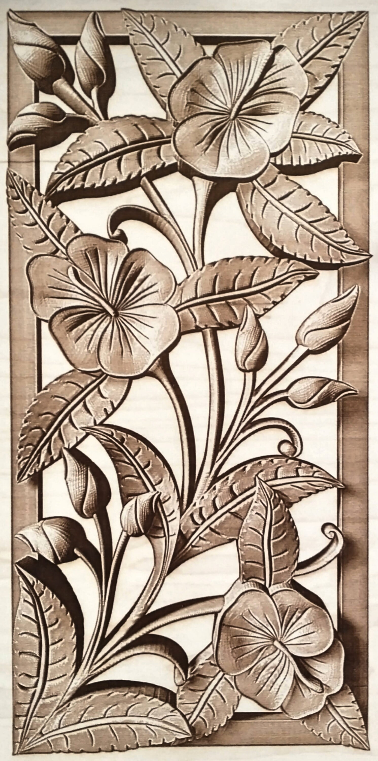 Digital Design File Flower Plaque Glowforge Laser Ready | Etsy