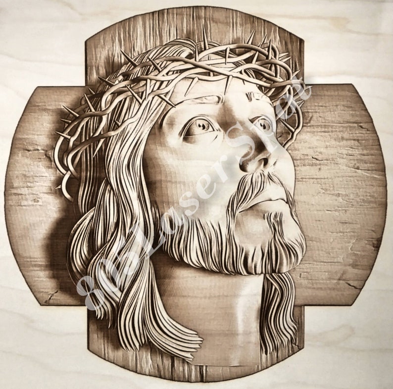 Digital Design File Jesus Crown of Thorns Glowforge - Etsy