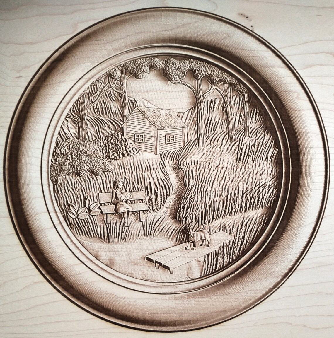 Digital Design File Lake House Plaque Glowforge Laser | Etsy