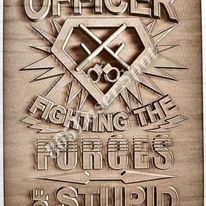 Digital Design File Correctional Officer Plaque Glowforge - Etsy