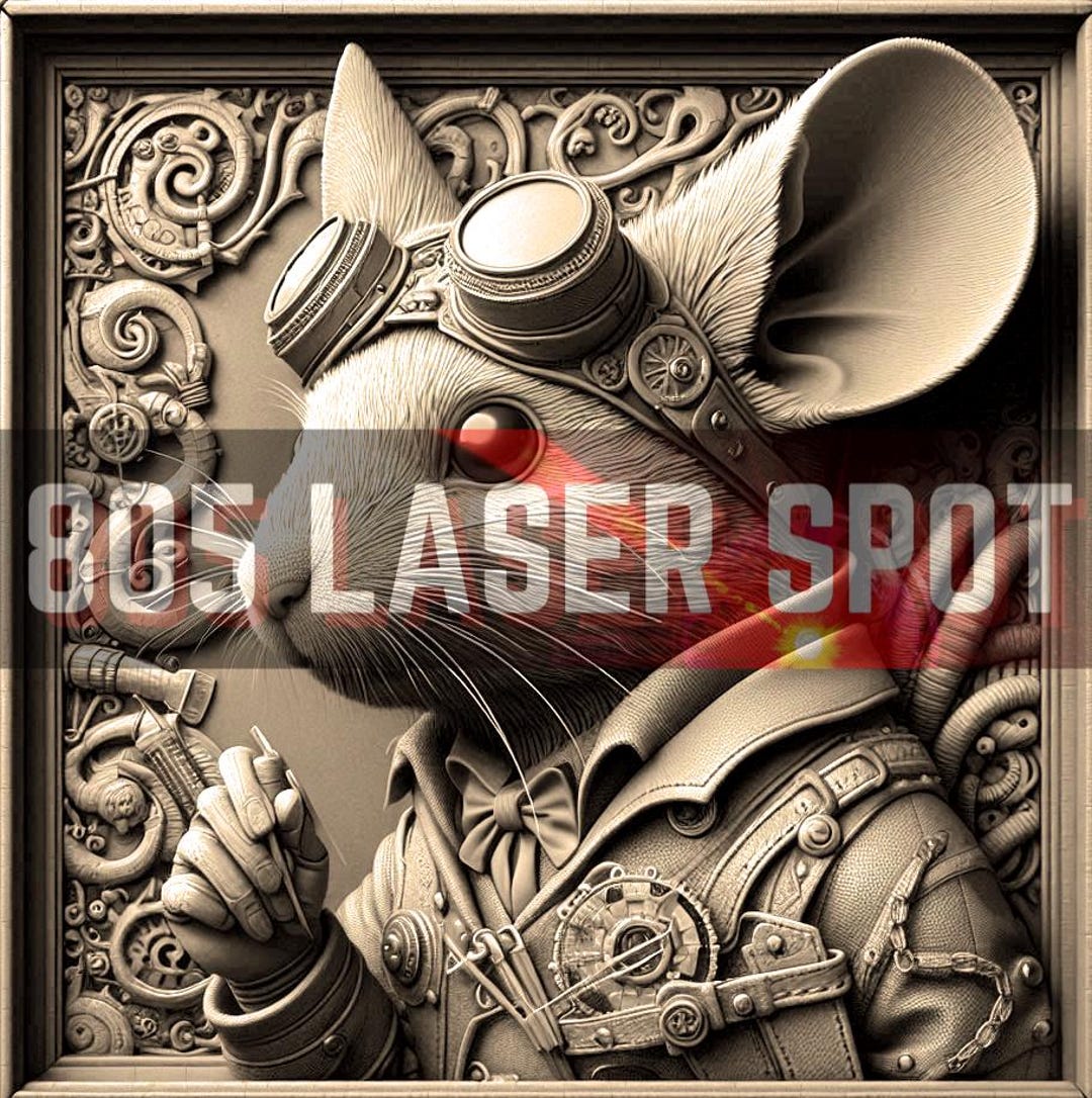 Digital Design File - Steampunk Mouse 2 - Glowforge - Laser Ready ...