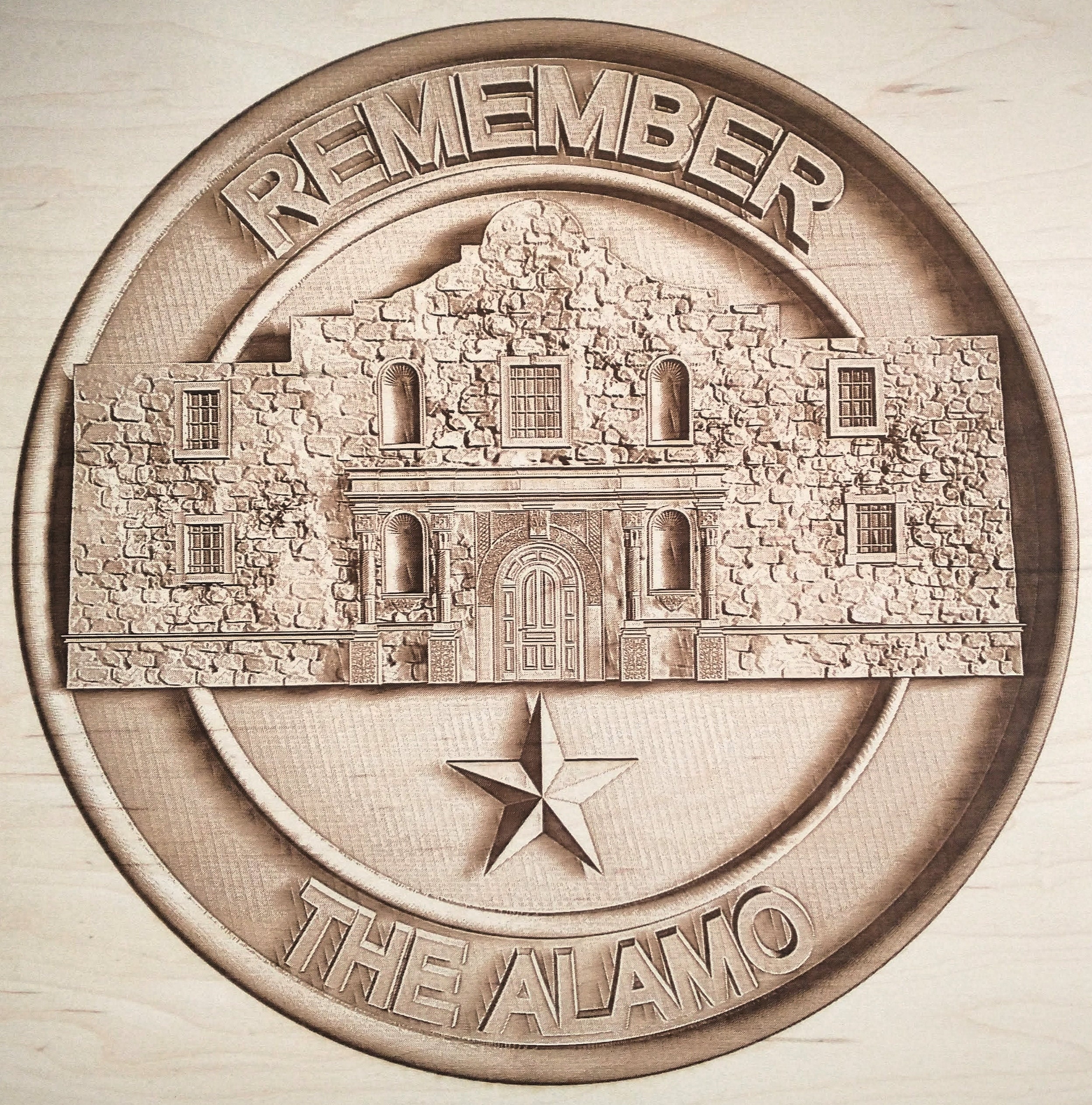 Digital Design File Remember The Alamo Glowforge Laser | Etsy