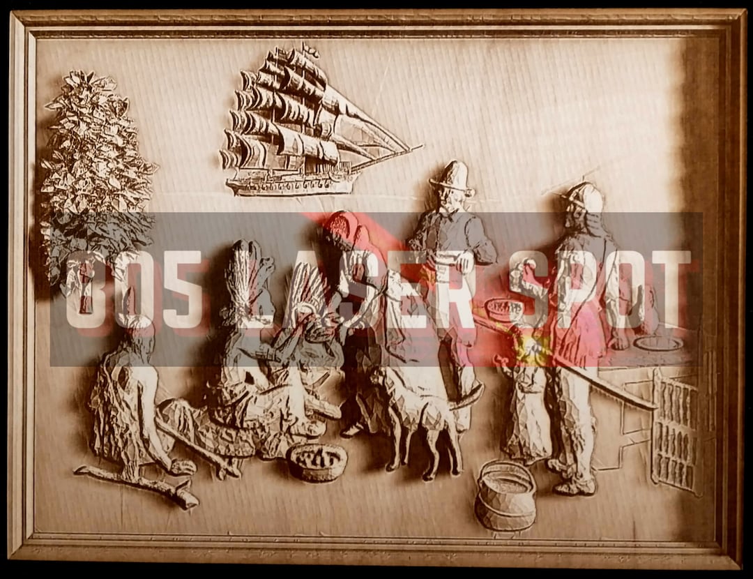 Digital Design File - Happy Thanksgiving Horizontal - Glowforge - Laser ...