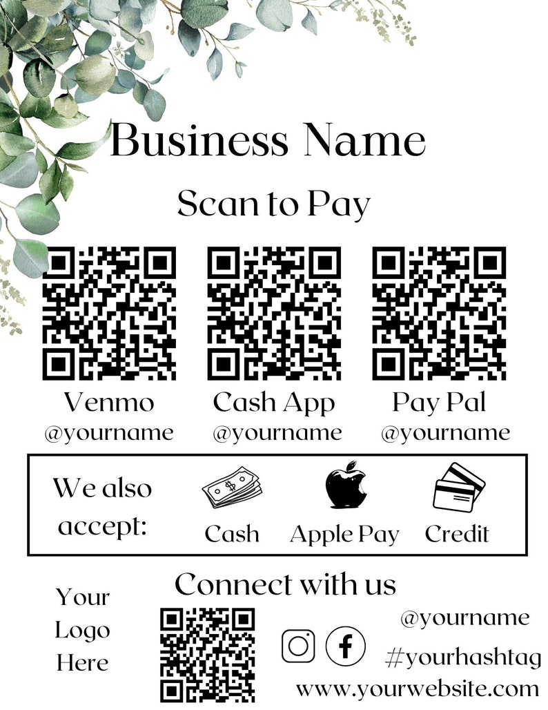 Editable Payment Scanner - Etsy