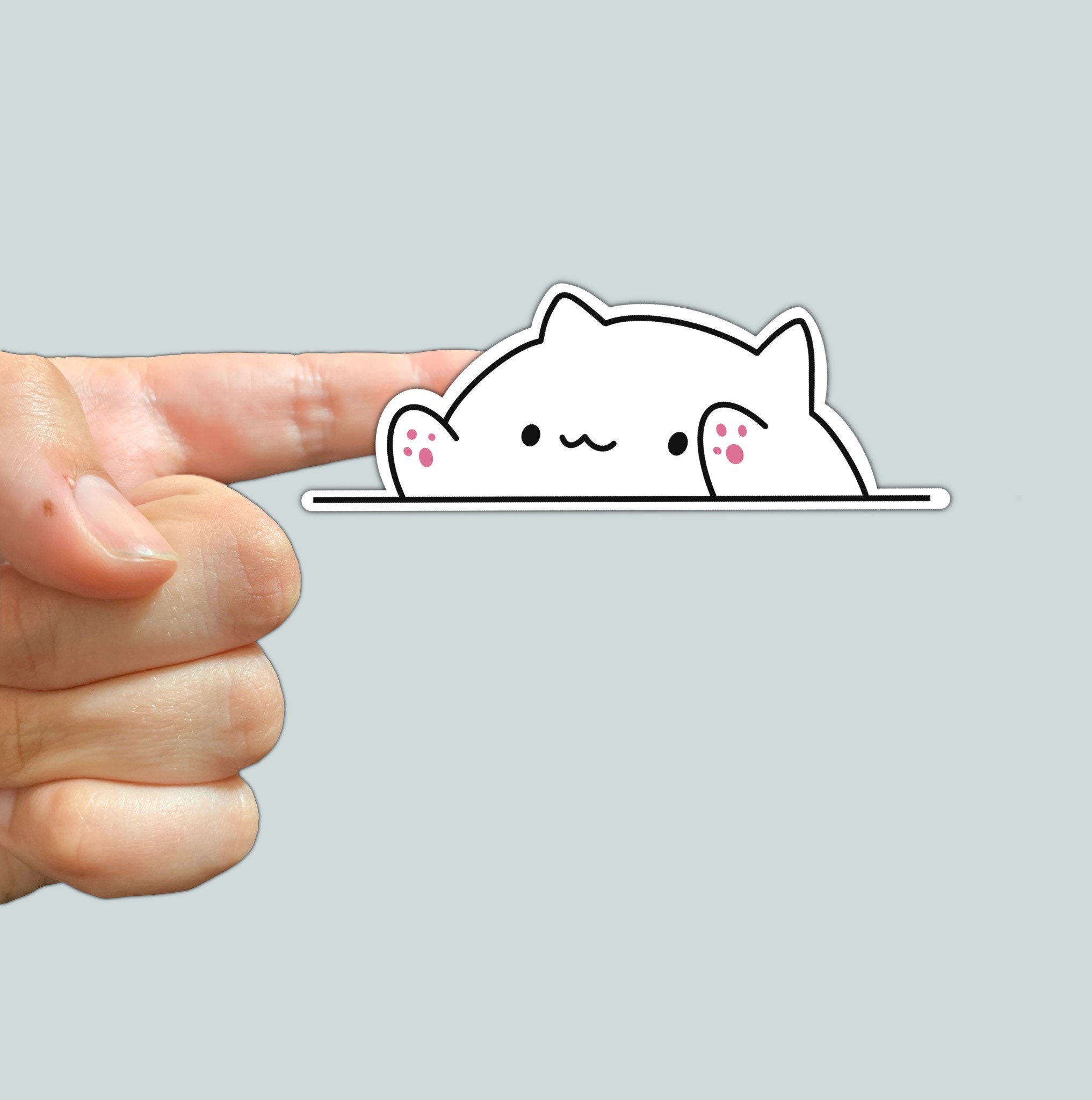 Bongo cat sticker waterproof stickers vinyl sticker meme | Etsy