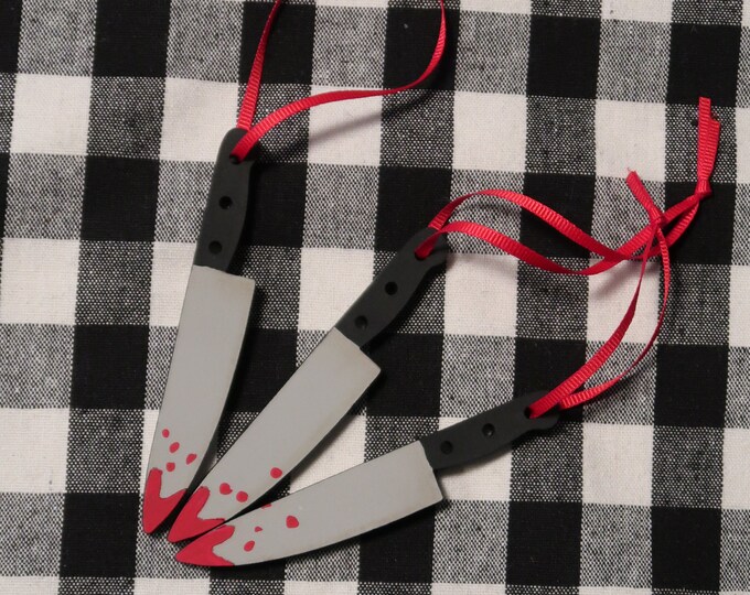 Slasher Knife Horror Ornaments set of 3 - Etsy