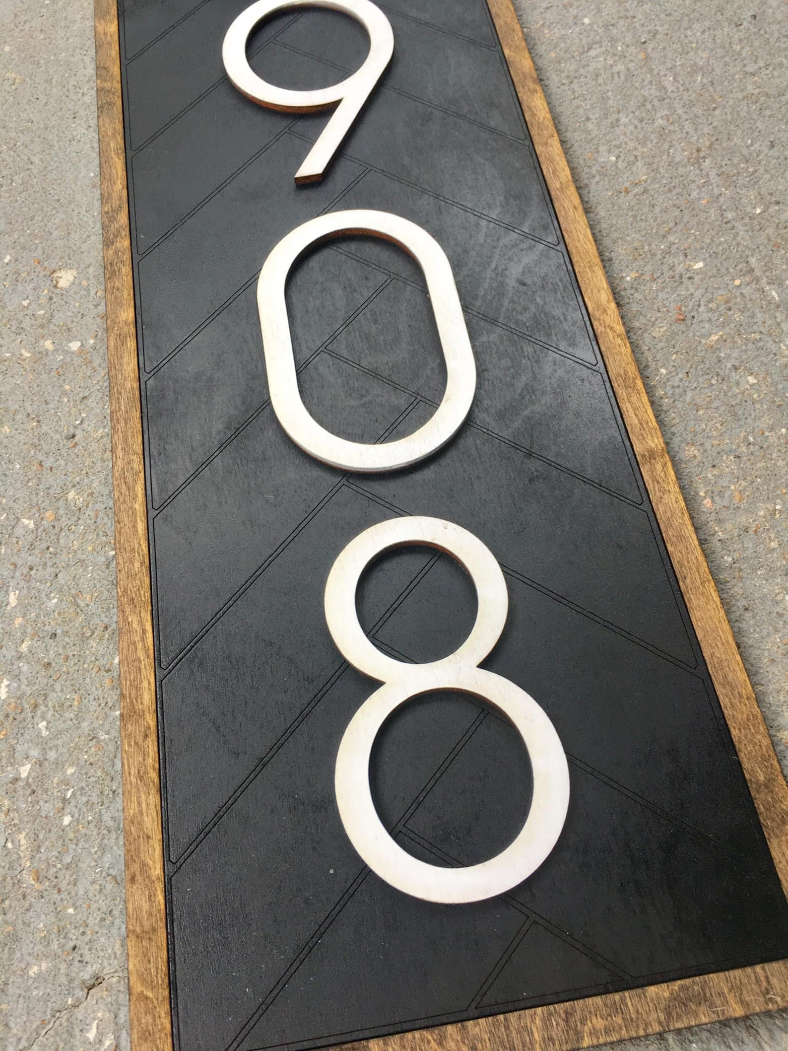 Herringbone Address Sign DIGITAL FILE - SVG for Glowforge/laser Cutter ...