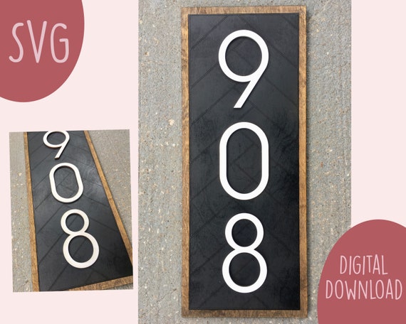 Herringbone Address Sign DIGITAL FILE SVG for | Etsy Canada