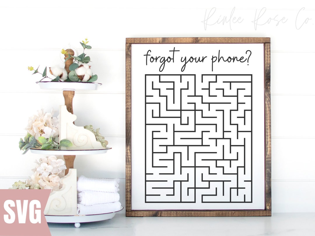 Funny Bathroom Maze Svg, Bathroom Sign Svg, Funny Farmhouse Restroom ...