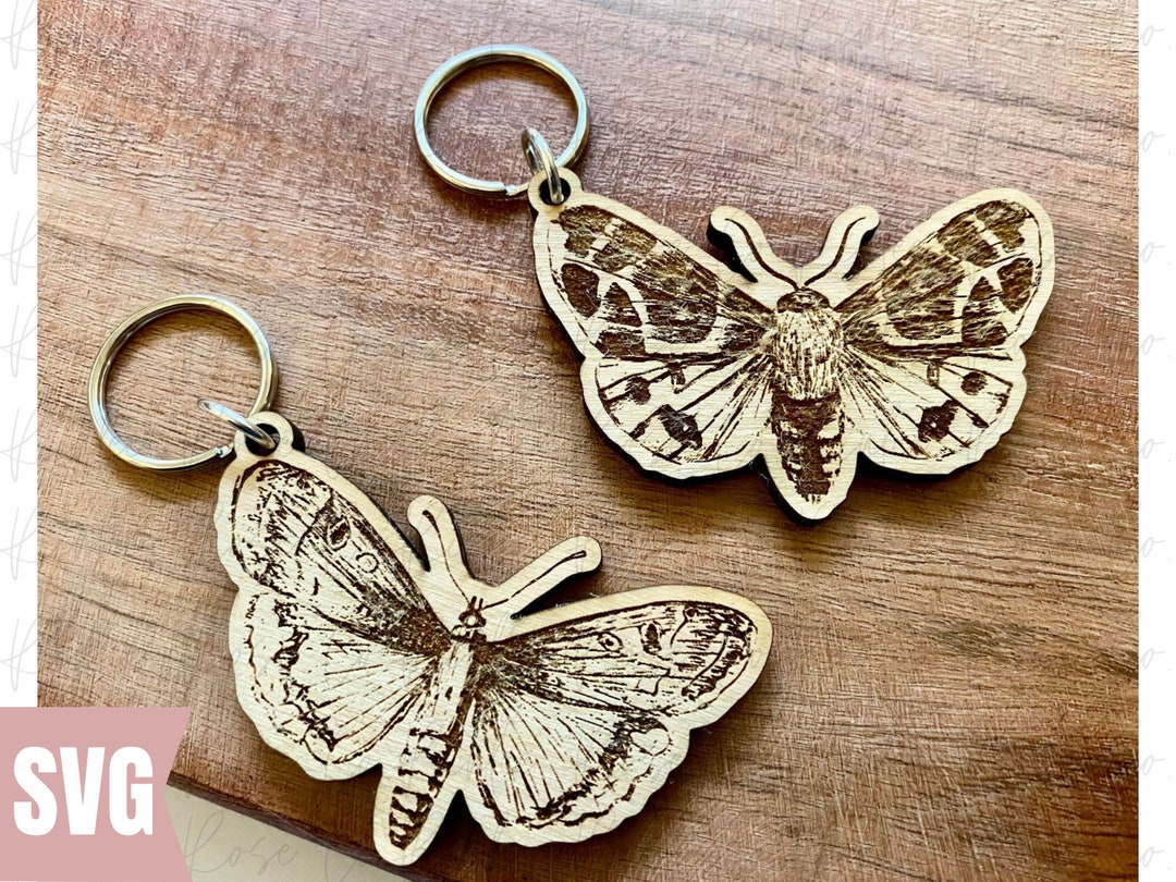 MOTH Keychain/sticker Laser Cut SVG File, Moth/butterfly Basket Tag ...